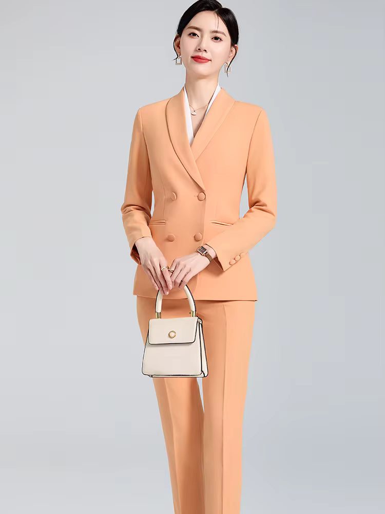 Elegant Business Work Blazer And Ankle-Length Pant 2 Piece Suit – Mssaz